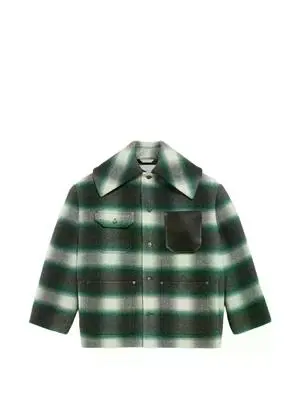 Balenciaga Cocoon Check Flannel Shirt Jacket
