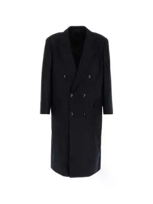 Giorgio Armani Double-breasted Wool Coat - Blue