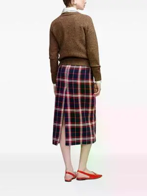 Essentiel Antwerp Kathee Sequin-embellished Checked Midi Skirt