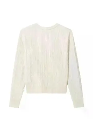 CHOCOOLATE Cable-knit Embroidered-patch Sweater - Neutrals