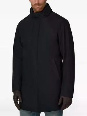 Boggi Milano Car Coat In Padded Technical Fabric