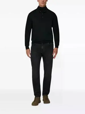 Boggi Milano Knitted Polo Shirt In Merino