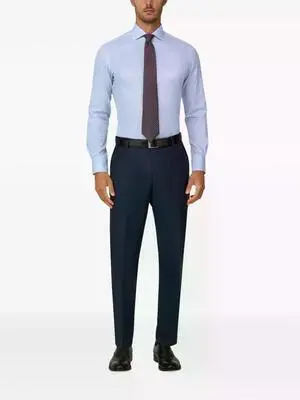 Boggi Milano Shirt In Striped Cotton Regular Fit