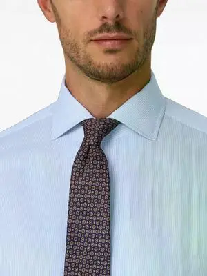 Boggi Milano Shirt In Striped Cotton Regular Fit