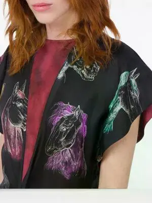 Moschino Horse-print Panelled Dress