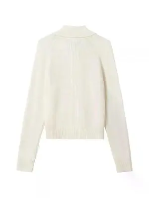 CHOCOOLATE Ribbed Zip-up Cardigan