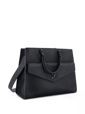 LOUIS VUITTON Lockme Monochrome Leather Mm Tote Bag