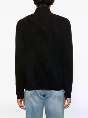 DANIELE FIESOLI Ribbed-knit Mock-neck Sweater - Brown