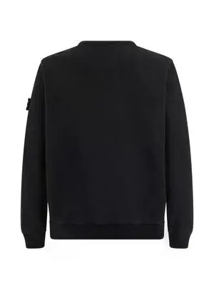 Stone Island 6100049 Brushed-organic-cotton-fleece Sweatshirt - Black