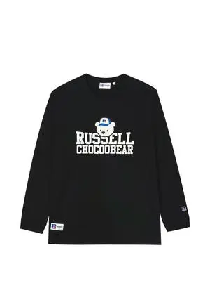CHOCOOLATE Graphic-print Long-sleeve T-shirt - Black