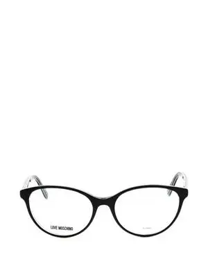 Moschino Oval-frame Glasses - Black