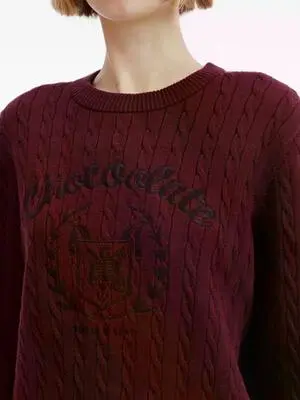 CHOCOOLATE Cable-knit Embroidered Sweater