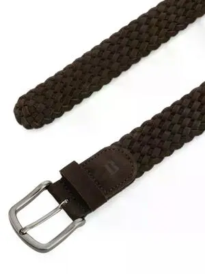 Boggi Milano Belt In Woven Suede Leather