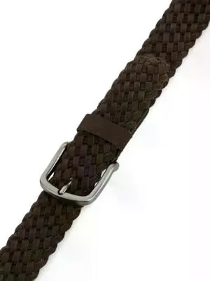 Boggi Milano Belt In Woven Suede Leather