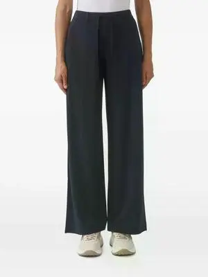 Max Mara Edotta Drawstring-waistband Wide-leg Trousers - Blue
