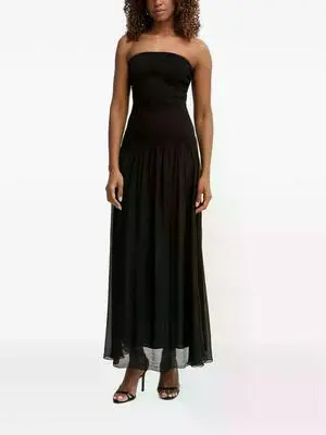 HAVEONE Shirred Strapless Dress