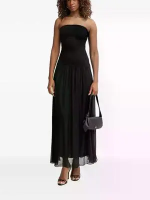 HAVEONE Shirred Strapless Dress