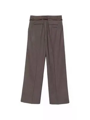 RAME Pinstripe Belted Trousers