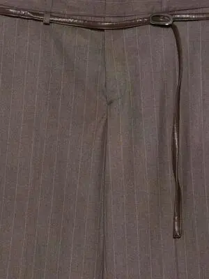 RAME Pinstripe Belted Trousers