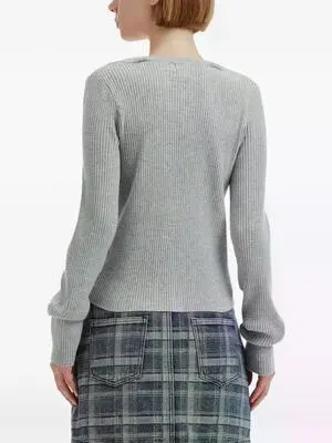 B+AB Ribbed-knit Layered Cardigan