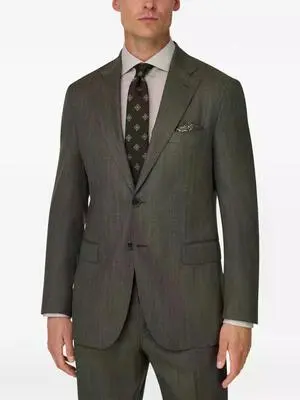 Boggi Milano Suit Herringbone In Wool Cashmere
