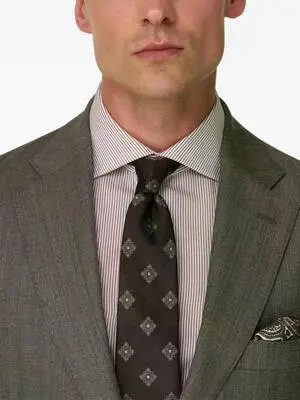 Boggi Milano Suit Herringbone In Wool Cashmere
