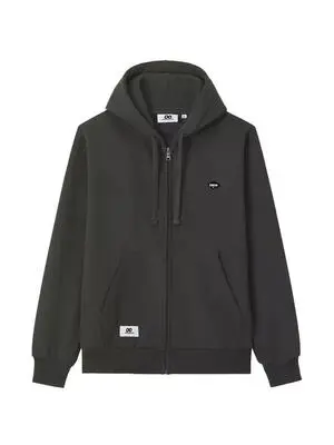 CHOCOOLATE Zip-up Logo-patch Hoodie - Grey