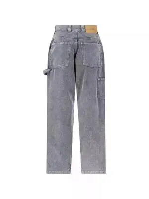 HAIKURE Sibilla Velvet Pier Hammer-loop Straight Trousers