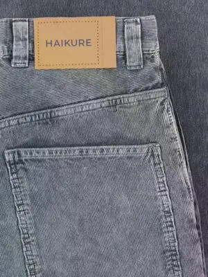 HAIKURE Sibilla Velvet Pier Hammer-loop Straight Trousers