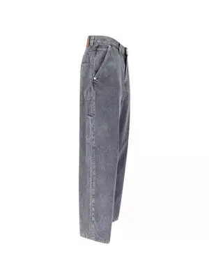 HAIKURE Sibilla Velvet Pier Hammer-loop Straight Trousers