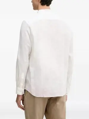 Marc O'polo Band-collar Long-sleeve Shirt - White