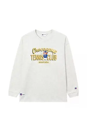 CHOCOOLATE Graphic-print Long-sleeve T-shirt - Grey