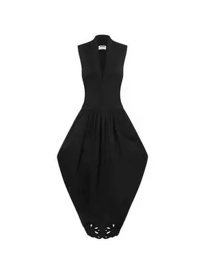 Moschino Broderie-anglaise V-neck Dress