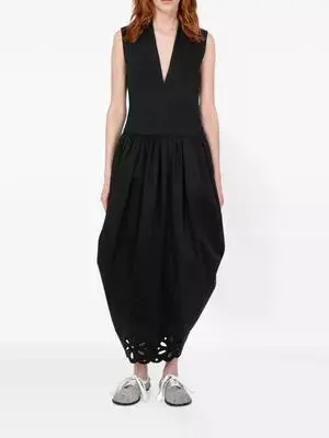 Moschino Broderie-anglaise V-neck Dress