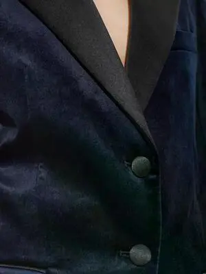 Victoria Beckham Velvet Single-vent Blazer