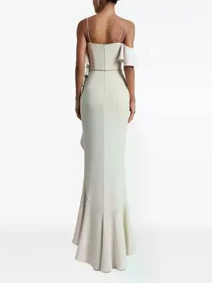 GEMY MAALOUF Ruffled Crystal-embellished Dress