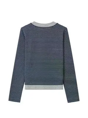 FINGERCROXX Striped Layered-effect T-shirt