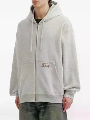 Izzue Slogan-print Zip-up Hoodie