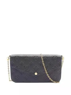 LOUIS VUITTON 2018 Monogram Empreinte Pochette Felicie Crossbody Bag - Black