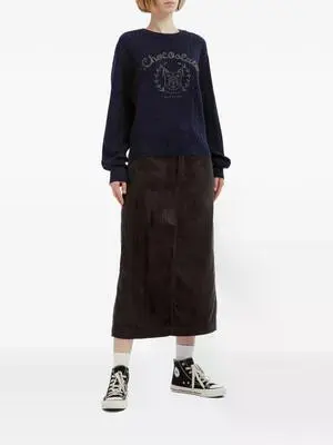 CHOCOOLATE Cable-knit Logo-embroidered Sweater