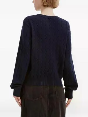 CHOCOOLATE Cable-knit Logo-embroidered Sweater