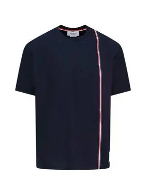 Thom Browne Rwb Stripe-detail T-shirt - Blue