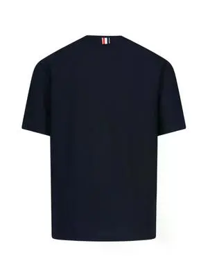 Thom Browne Rwb Stripe-detail T-shirt - Blue