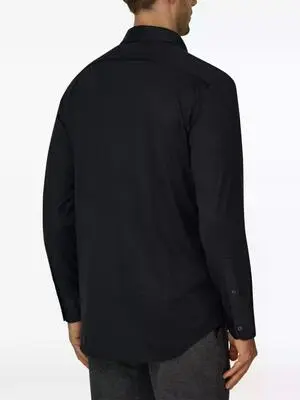 Boggi Milano Polo Shirt In Cotton And Silk Regular-fit - Black