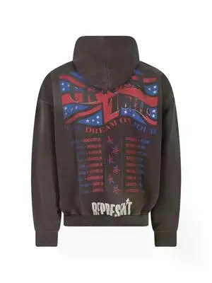 REPRESENT Graphic-print Cotton Hoodie