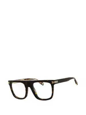 Marc Jacobs Tortoiseshell-effect Rectangle-frame Glasses - Brown