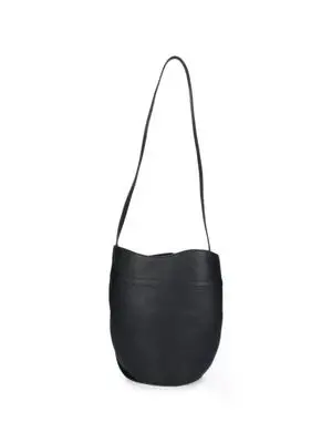 LIFFNER Belted Buckle-detail Pebbled Bucket Bag