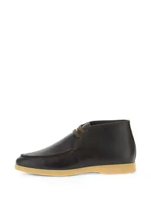 Boggi Milano Ankle Boots In Grained Leather