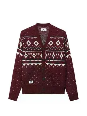 CHOCOOLATE Fair Isle-knit Cardigan - Red