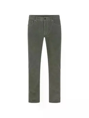 BARMAS Corduroy-texture Straight-leg Trousers - Green